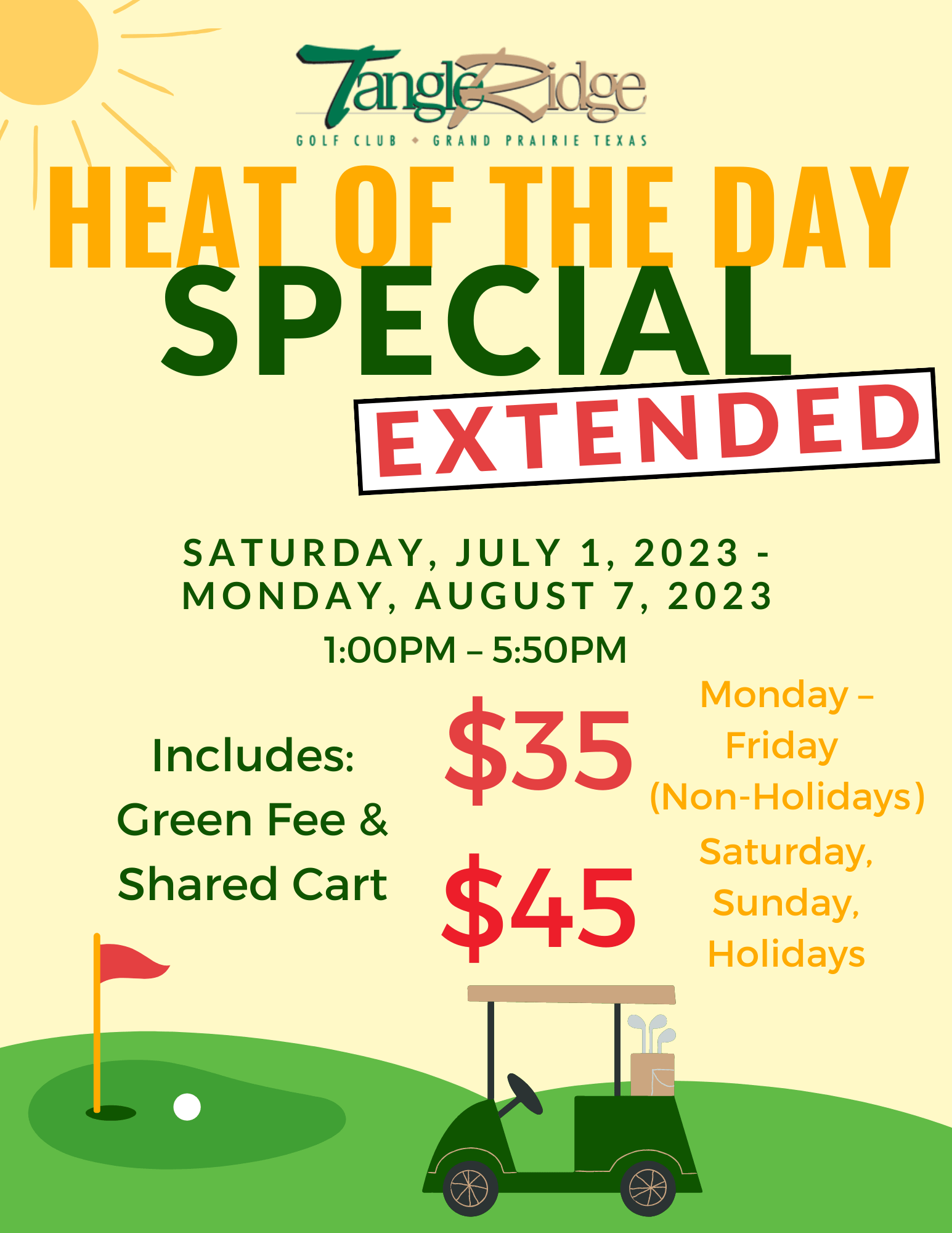 Specials - Tangle Ridge Golf Course